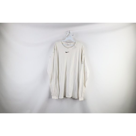 Nike | Shirts | Vtg 9s Nike Mens Large Thrashed Travis Scott Center Swoosh Long Sleeve Tshirt ...